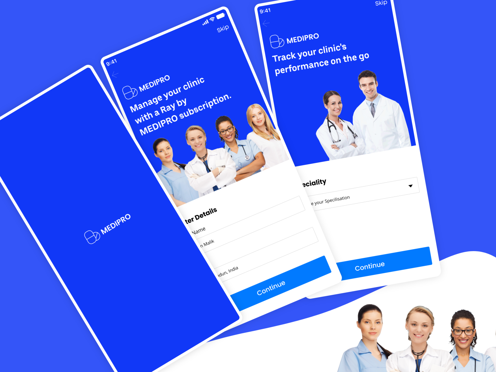 Doctor app screen by 97ProStudio on Dribbble