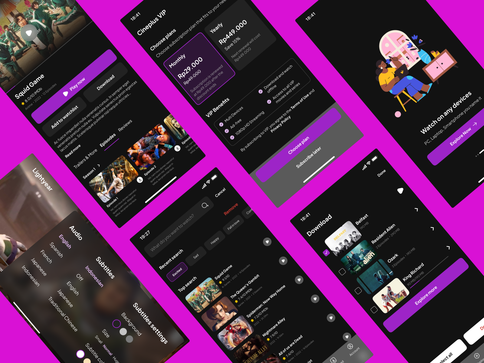Cineplus - Streaming Application UI Design by Michael Hernandez on Dribbble