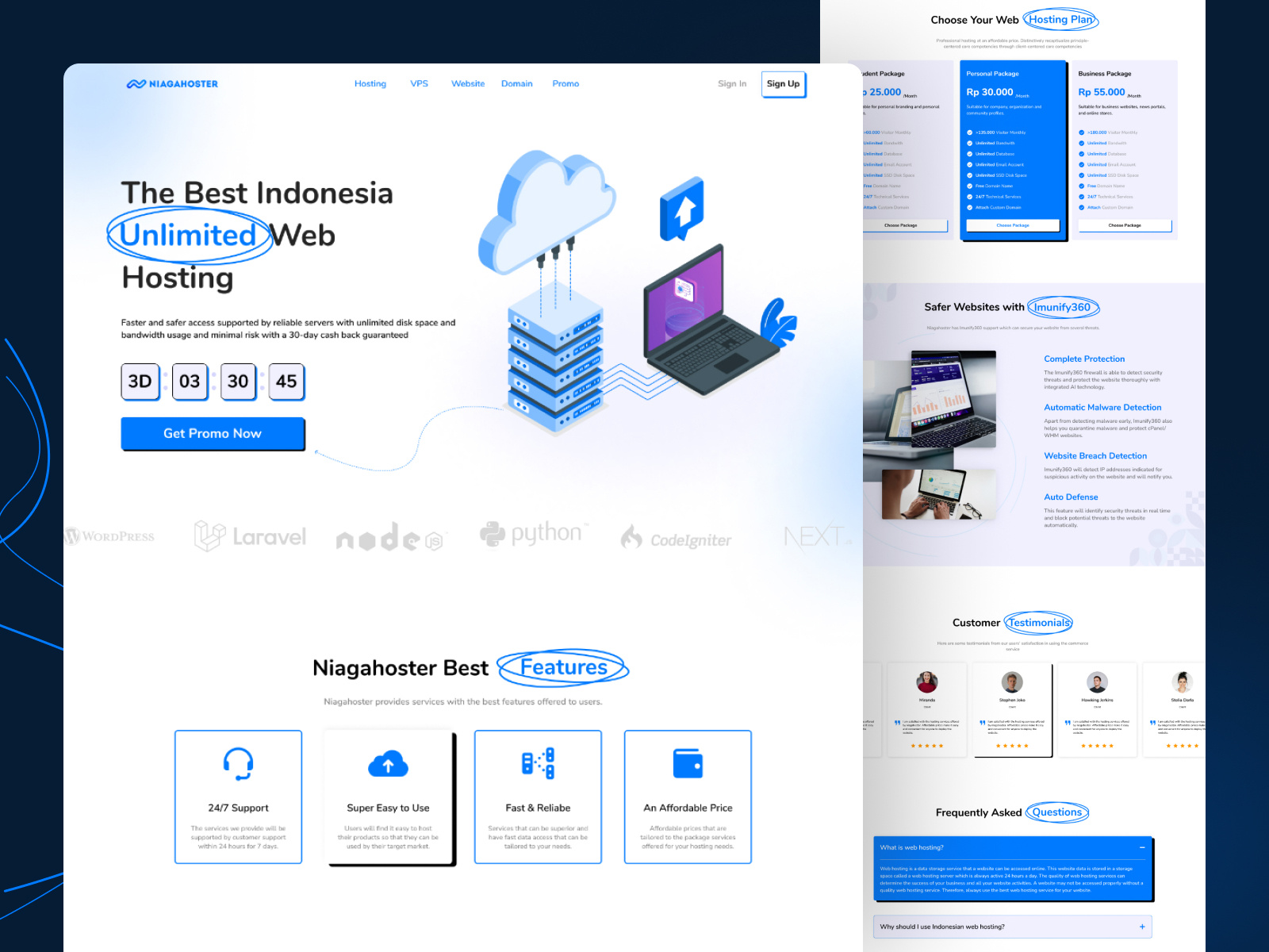 Niagahoster Landing Page Revamp by Rezza Aldy on Dribbble