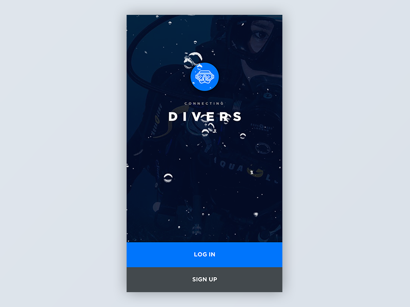 Diving app start by Miklos Barton on Dribbble