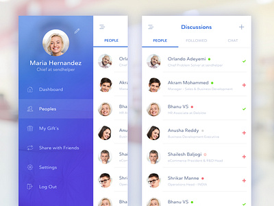 Sidemenu and Tabs by Creative jeff on Dribbble