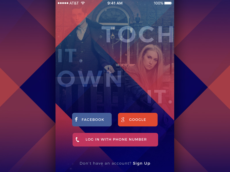 Fash.In Login Page- App Design by Romes A. on Dribbble
