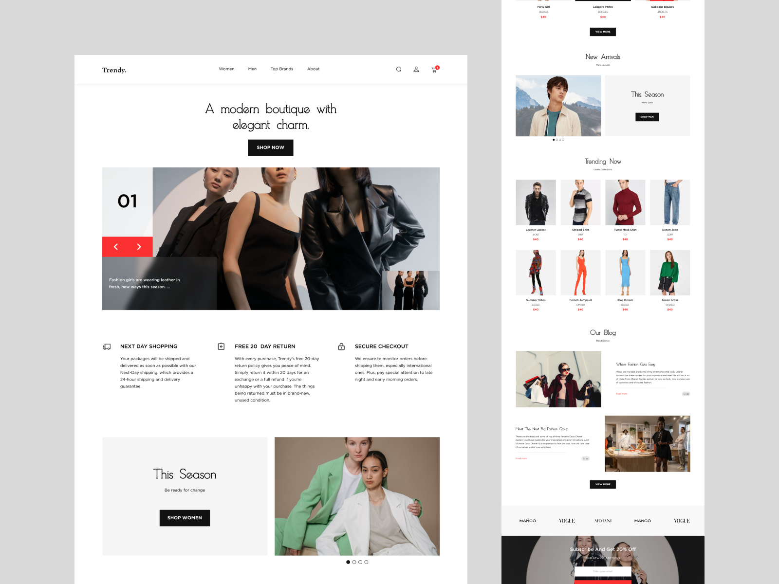 A Fashion E-commerce Landing Page Design by Abigail Umemezinem on Dribbble