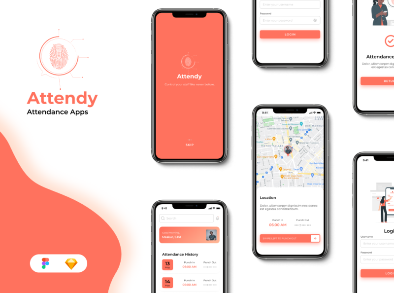 Attendance App UI Design by Damn Studio on Dribbble