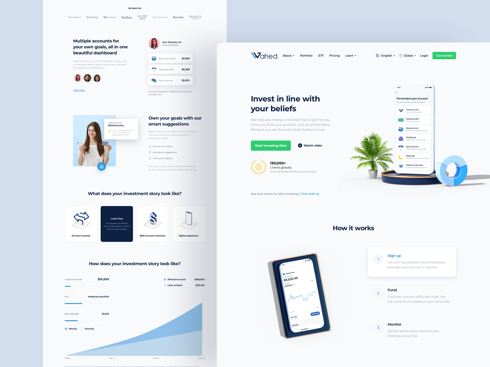 Fintech landing page by Manpreet Singh on Dribbble