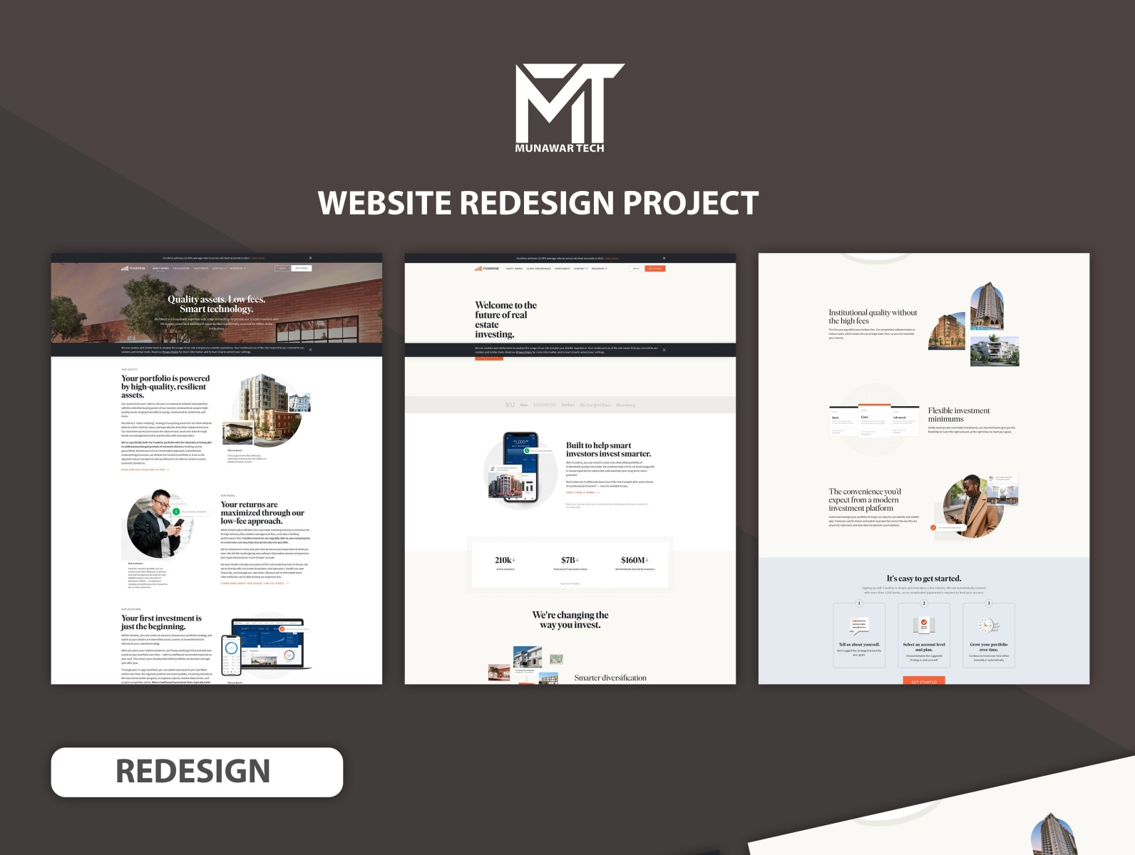 Website Redesign Project Done by Muhammad Munawar on Dribbble