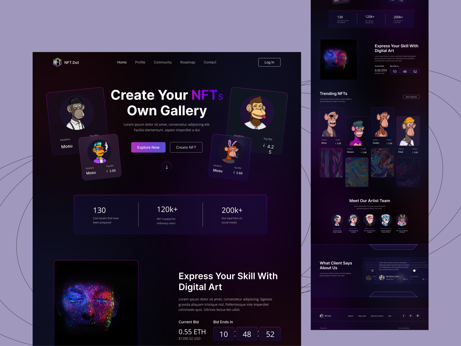 NFT Ecosystem Landing Page by Md Sajib Miah on Dribbble