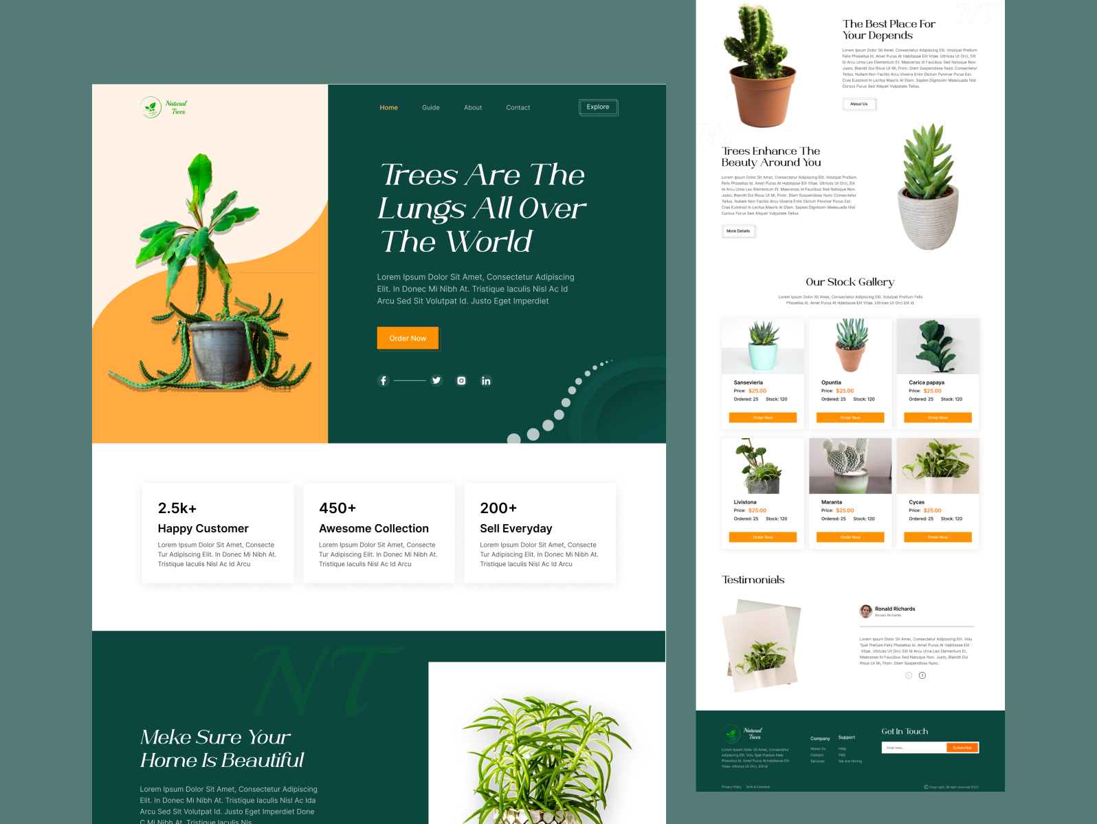 Plant Website Landing Page by Md Sajib Miah on Dribbble