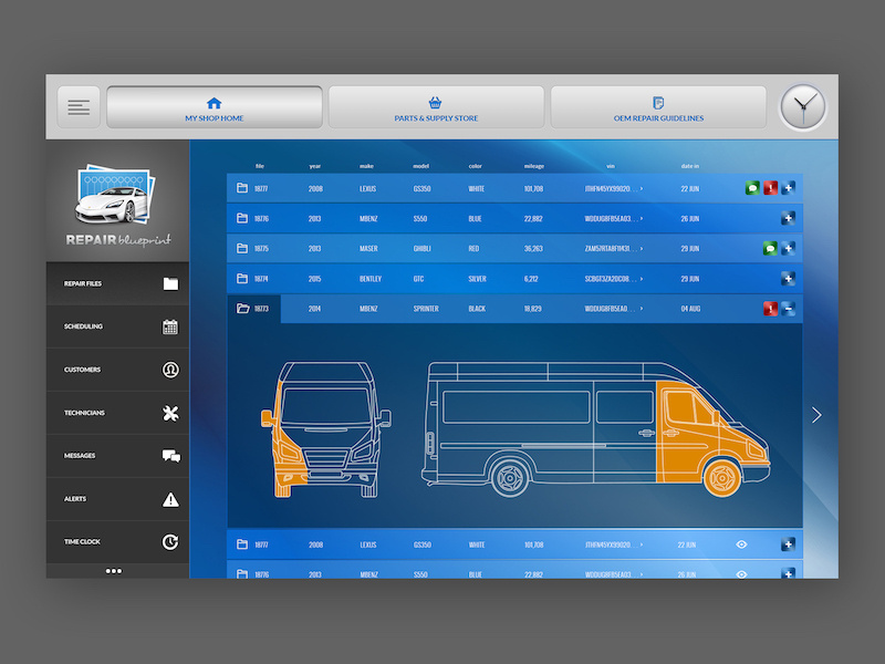 UI/UX for Repair Blueprint by Digital Ammo on Dribbble