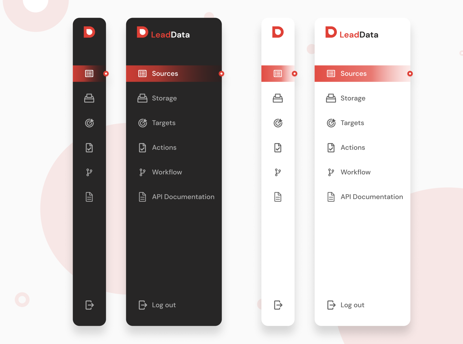 Sidebar navigation | Menu | Dark & Light theme by Olya Didyk for ...