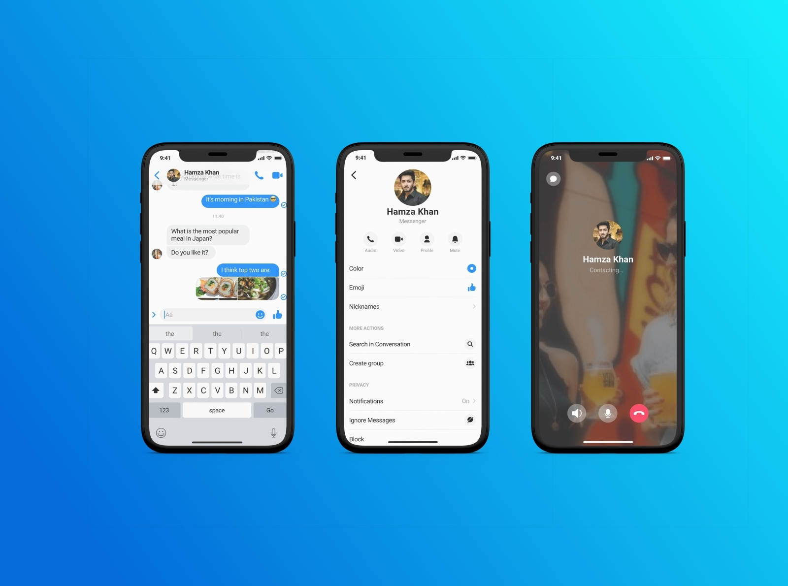 UI/UX Design of Messenger Clone Mobile App by Hamza Khan on Dribbble