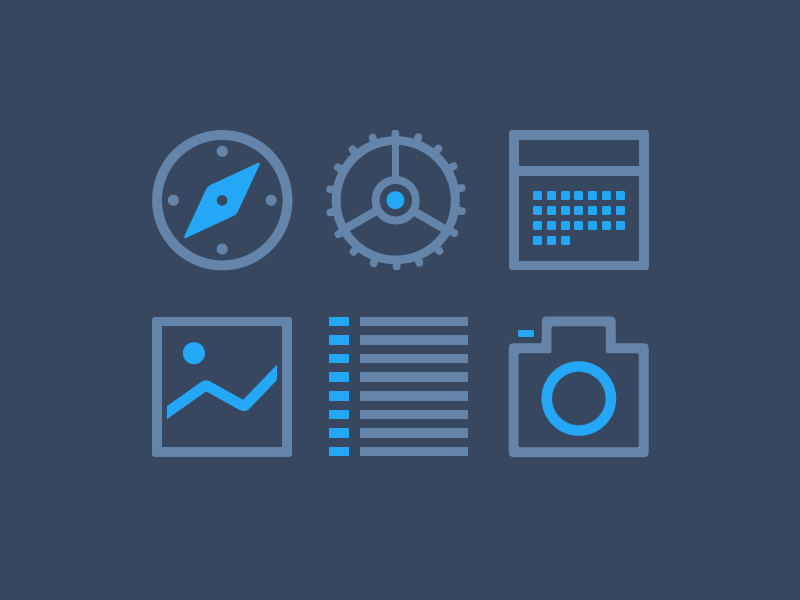 Two Tone Icons by Scott Fahrig on Dribbble