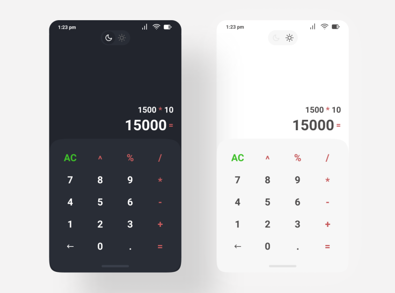 Calculator App Design by Elxsr Design Studio on Dribbble
