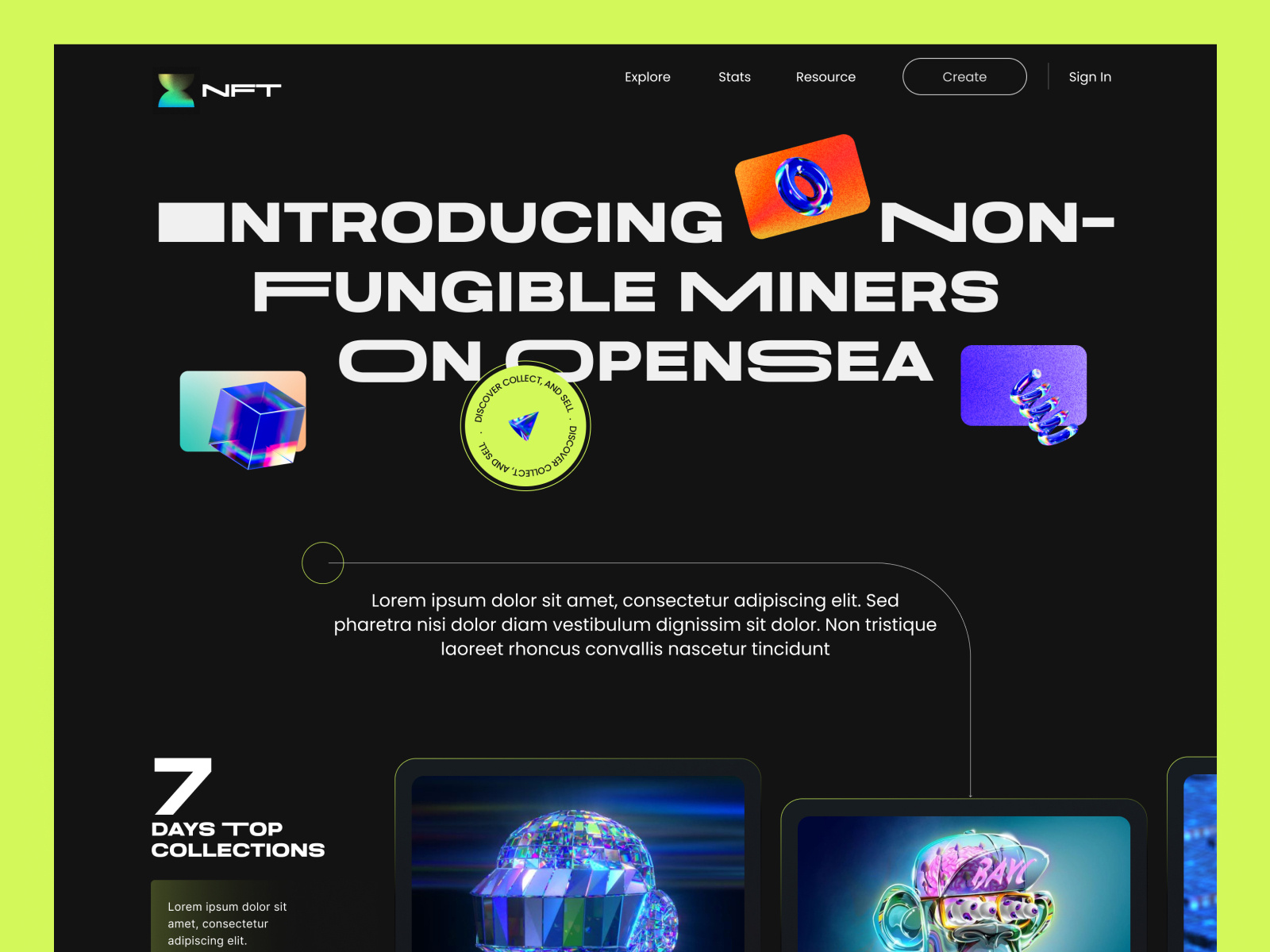 NFT Marketplace landing page UI/UX design - NFTopensea by Shahala Joti ...