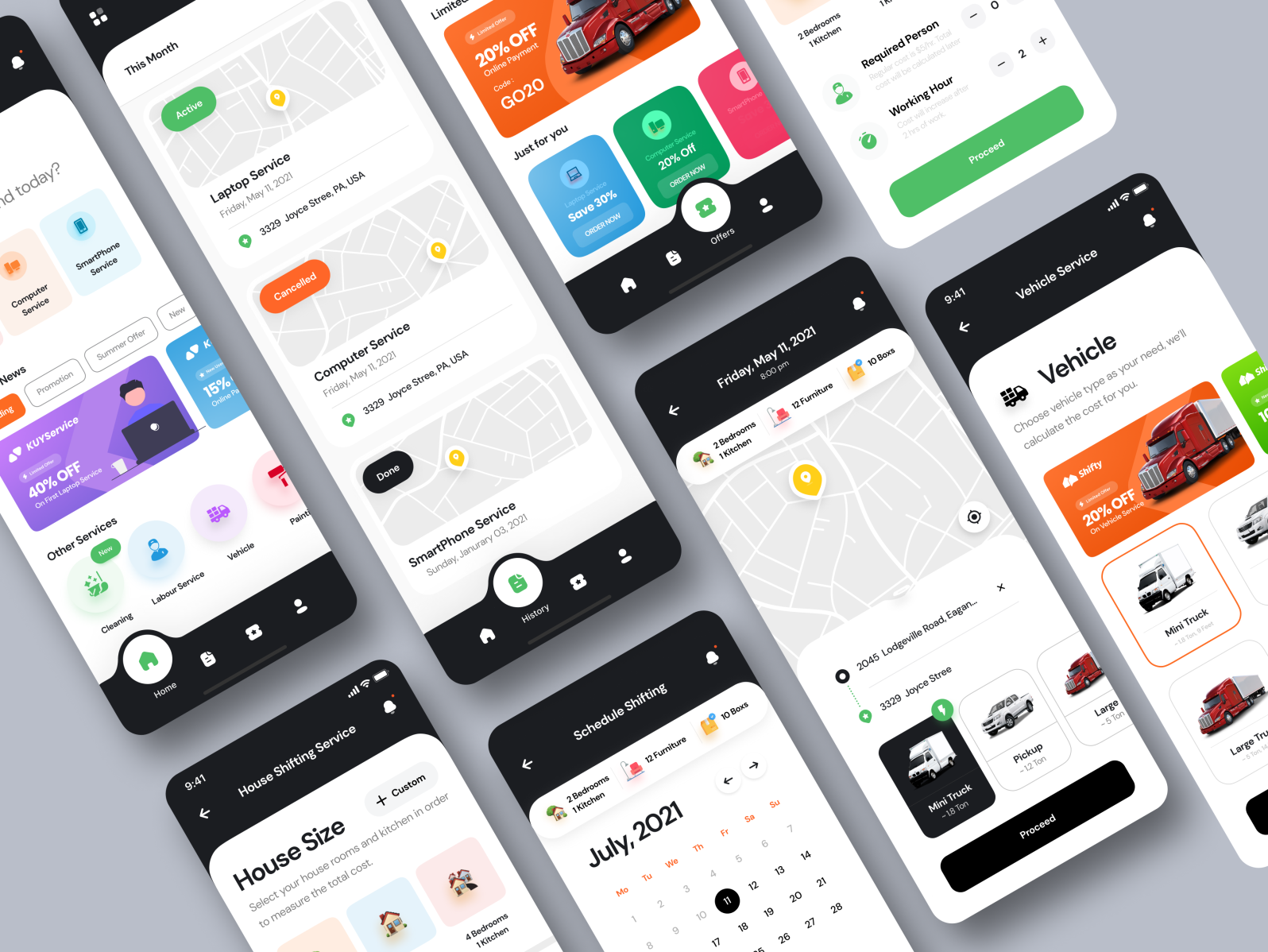 Service App by Muhammad Derry on Dribbble
