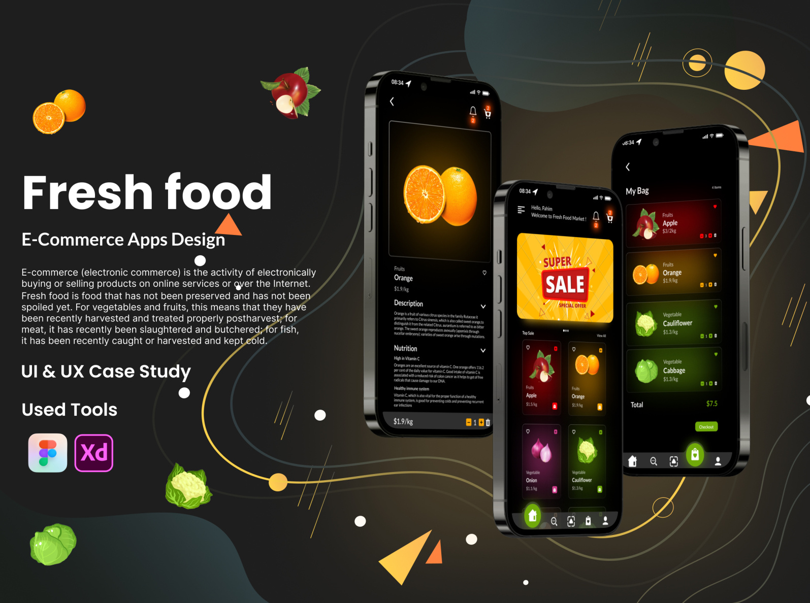 Fresh Food E-Commerce Apps UI UX Design by Fahim Bin Omar ‌ on Dribbble