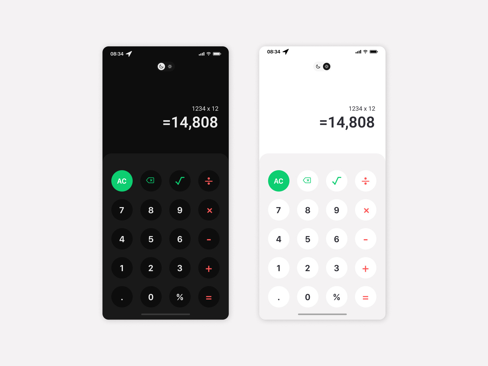 Calculator UI Design by Fahim Bin Omar ‌ on Dribbble