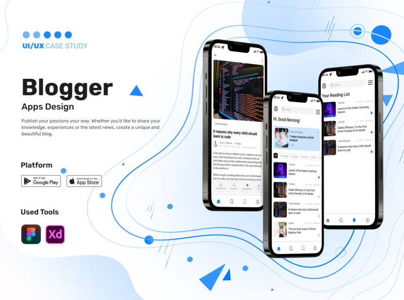 Blogger Apps UI UX Design by Fahim Bin Omar ‌ on Dribbble