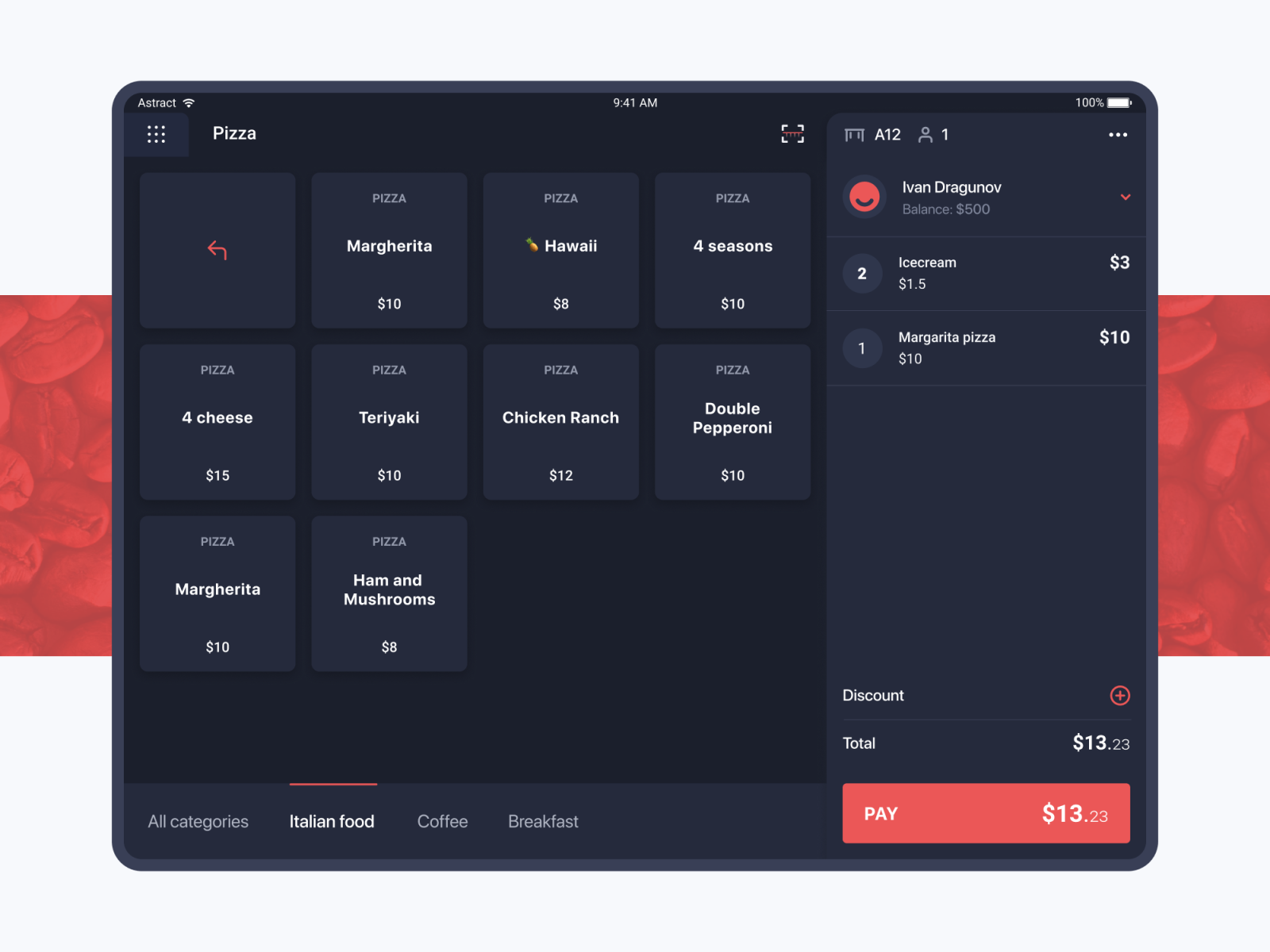 Point Of Sale Pos App Dark Theme By Yev On Dribbble 