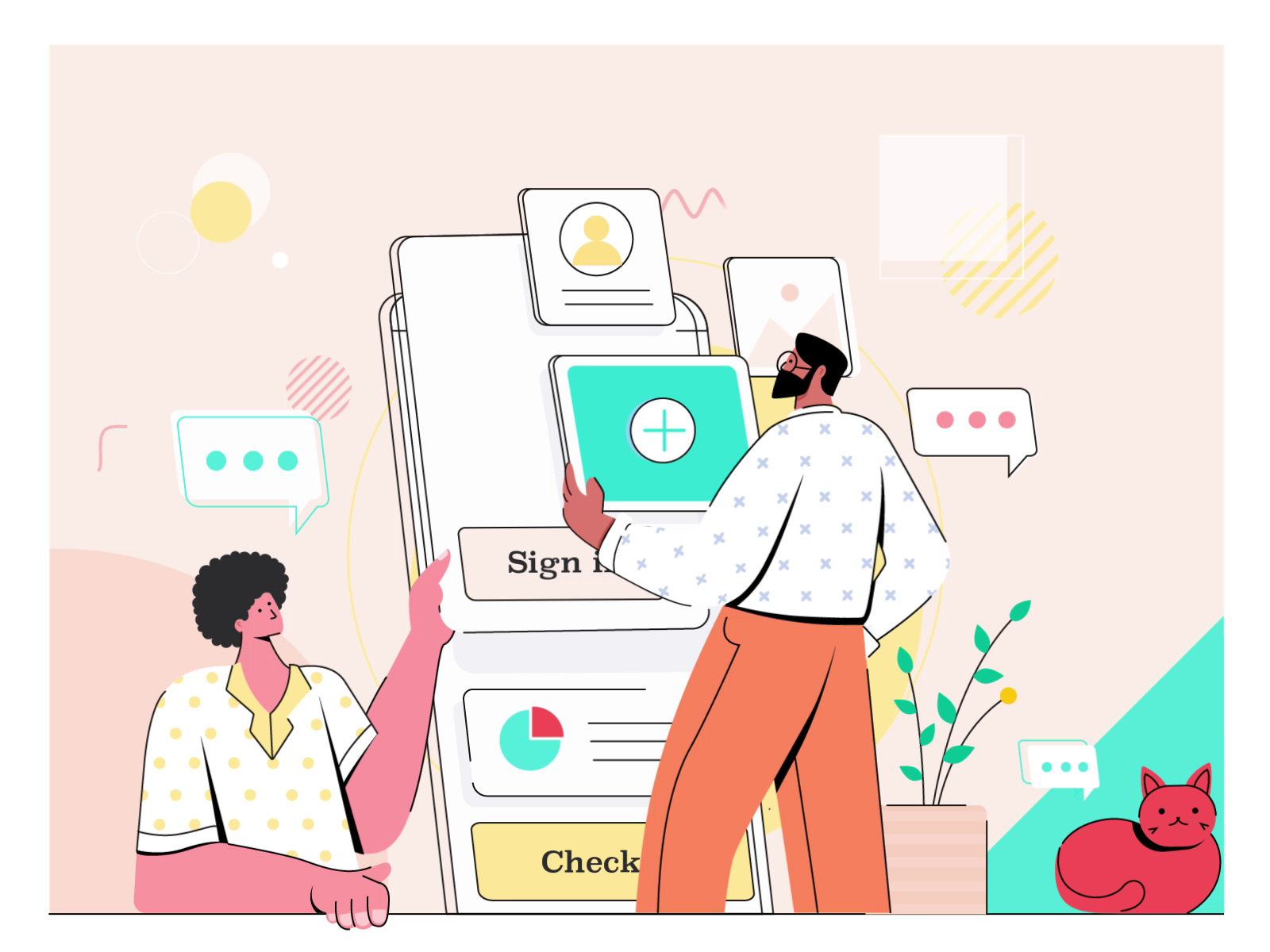 Sign In Animated Illustration by Galaxy UX Studio on Dribbble