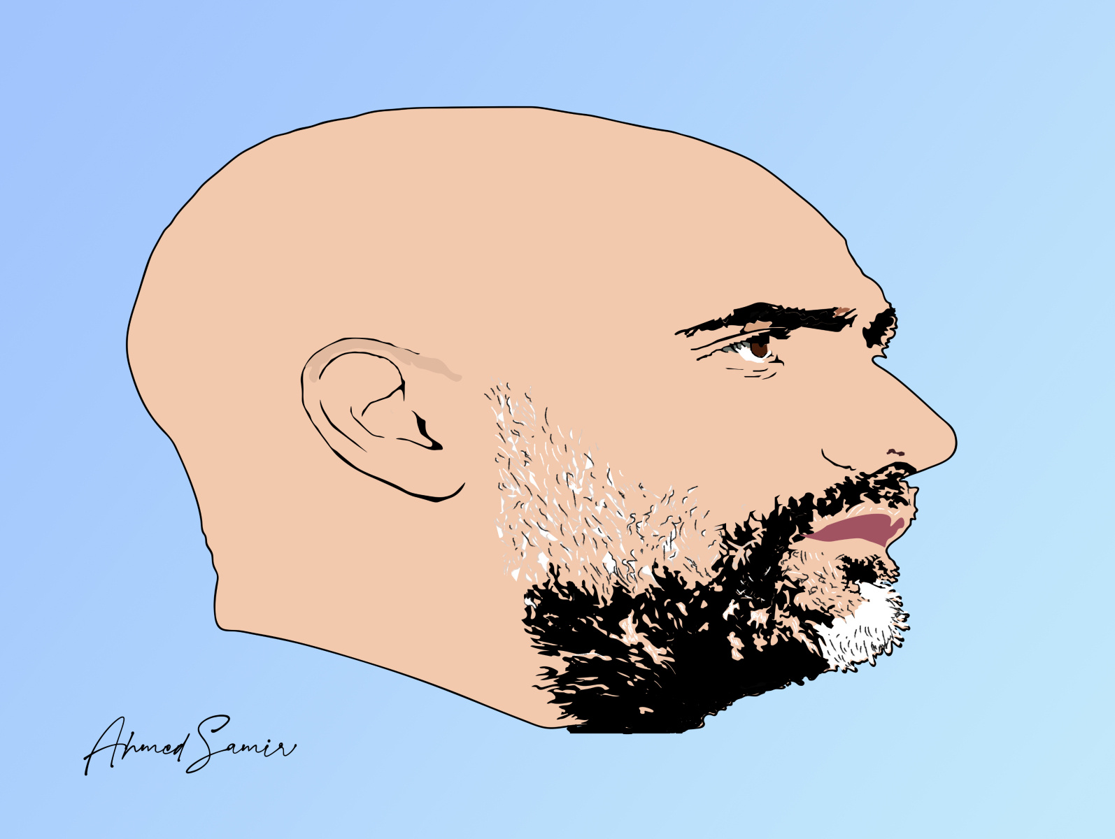 Pep Guardiola illustration by Ahmed Samir Mohamed on Dribbble