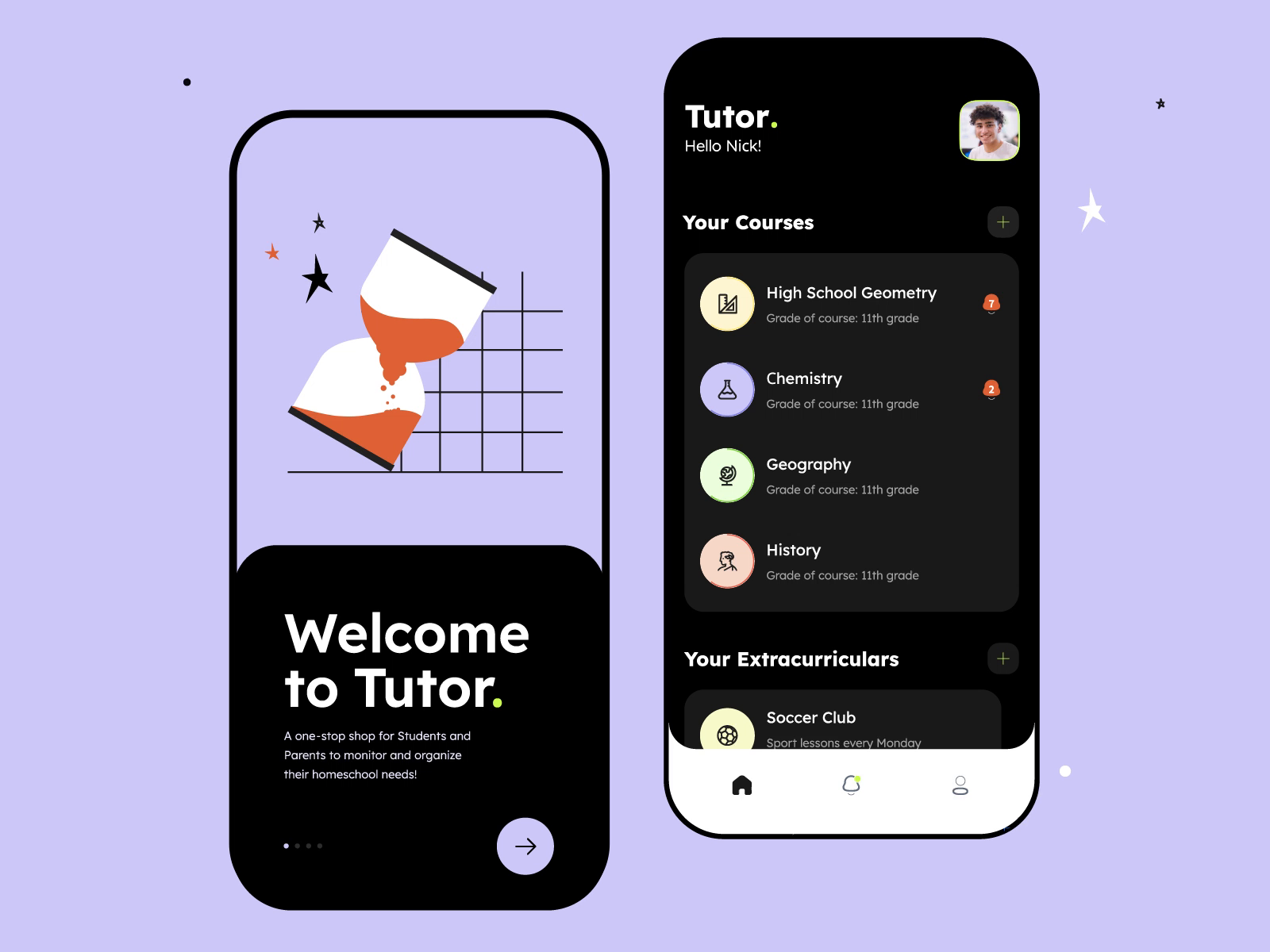 Education app Tutor by Valerie for habitat on Dribbble