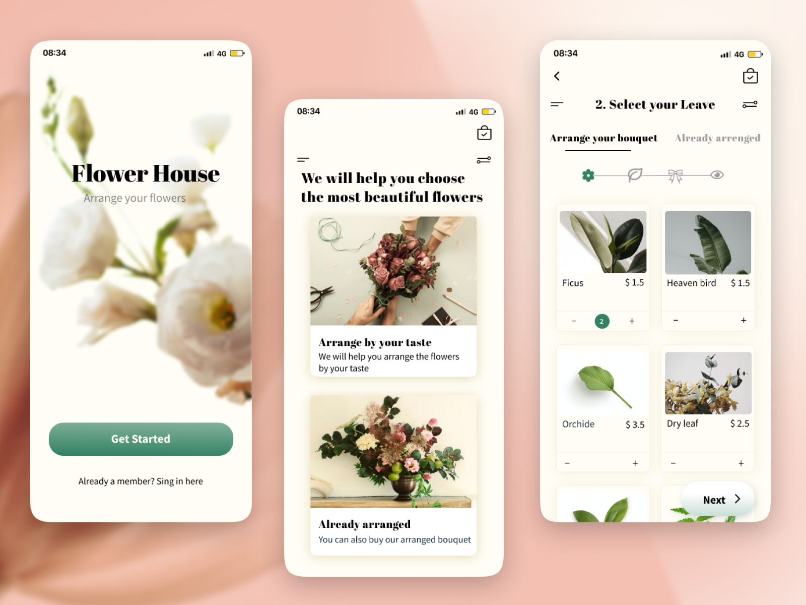 Flower Delivery app _UX/UI Design by Soode Farahi on Dribbble