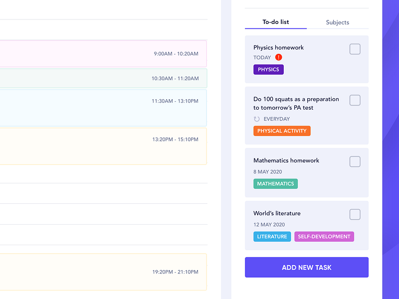 Educational web platform - Lectures & Schedule by Sandra Nevska for EL ...