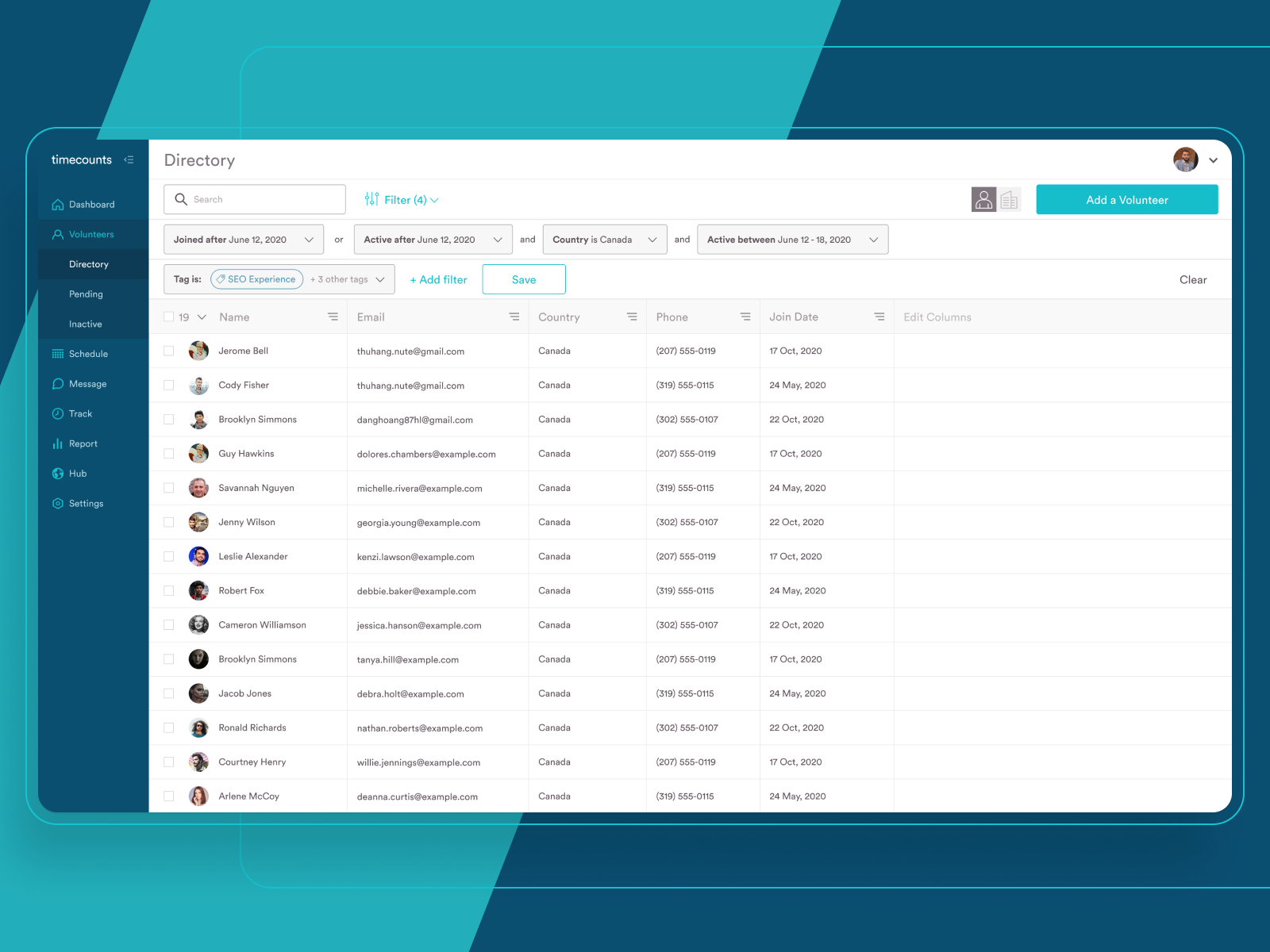 Volunteer Management - Web Platform | Directory by Sandra Nevska on ...