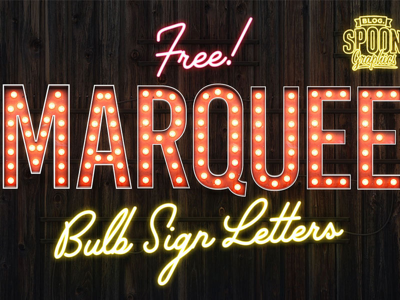 Free Marquee Bulb Sign Letters By Chris Spooner On Dribbble