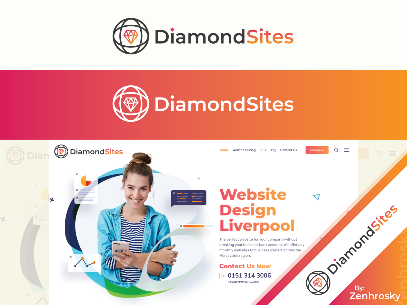Diamond Sites Logo Entry by Zenhrosky on Dribbble