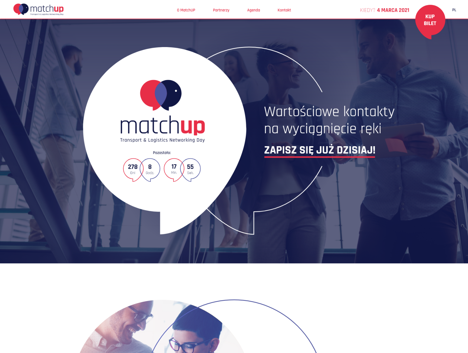 MatchUP, website for a networking event by Anna Sikora on Dribbble