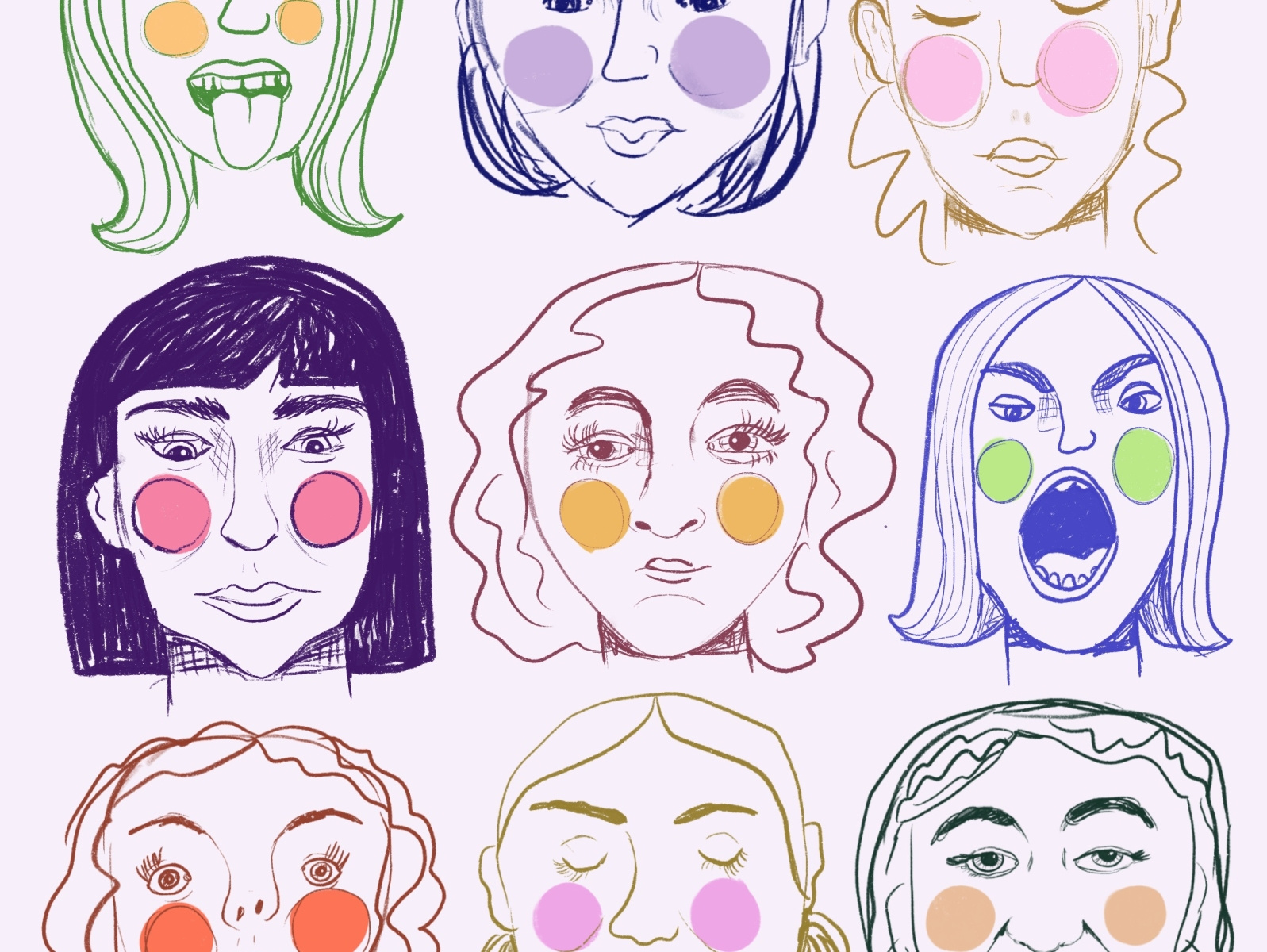 face doodles by Karli Fairbanks on Dribbble
