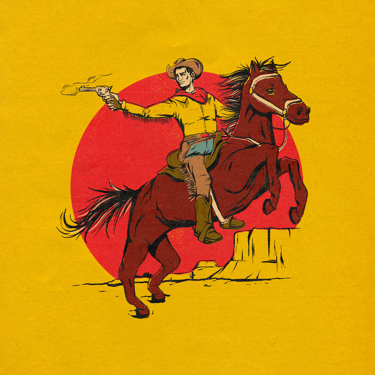 Cowboy Illustration by Jake Beaver on Dribbble