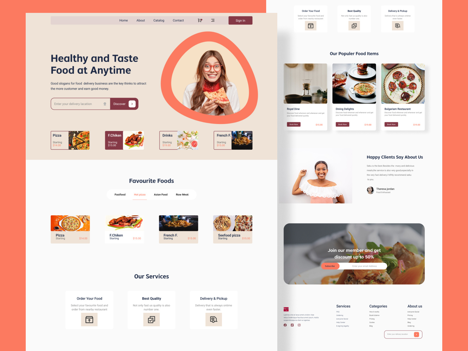 Food Delivery Website Design by Srs Sohag on Dribbble