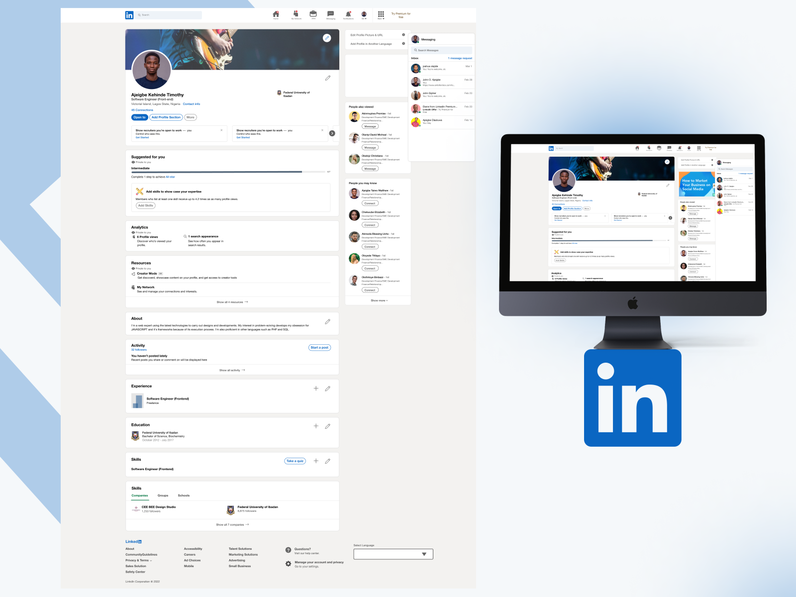 User Profile DailyUi #006 by Ajeigbe Taiwo Matthew on Dribbble