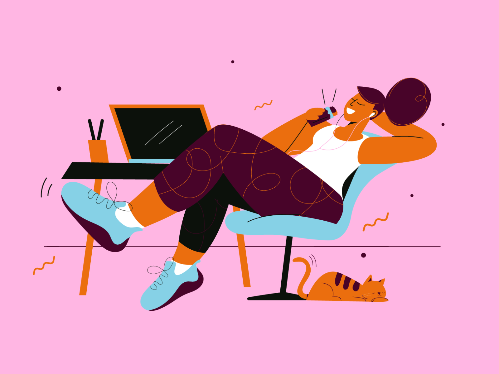break time by Daniela Jiménez on Dribbble