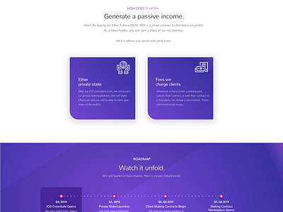 Etherium Staking Website by girithaara on Dribbble
