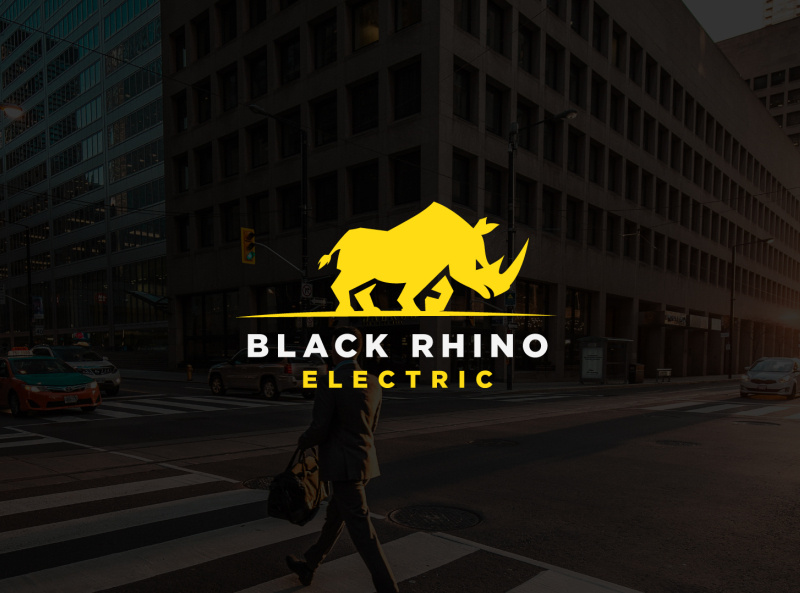 Black Rhino Electric Logo by Dminimal on Dribbble