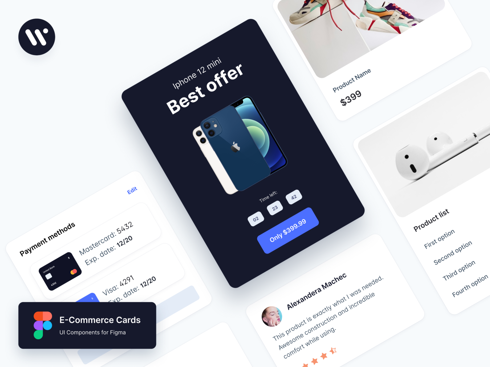 Ecommerce Cards - Free UI Components for Figma by Webpixels on Dribbble