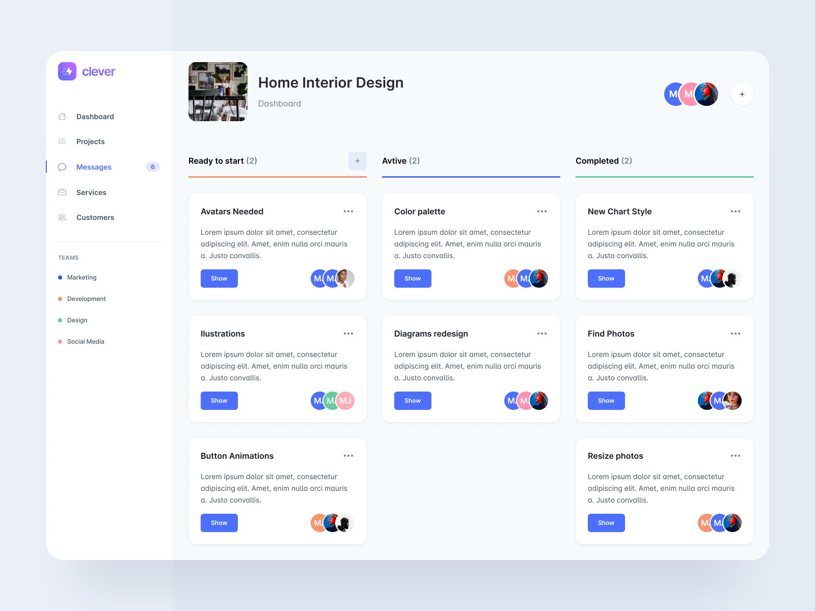 Kanban Dashboard Template - Webpixels Components by Webpixels on Dribbble