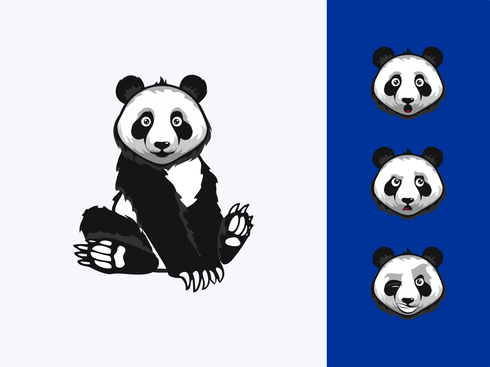 Pandas! Illustrated Panda Character by dZENcode on Dribbble