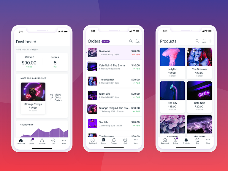 Store manager mobile app by Katrin Zotchev on Dribbble