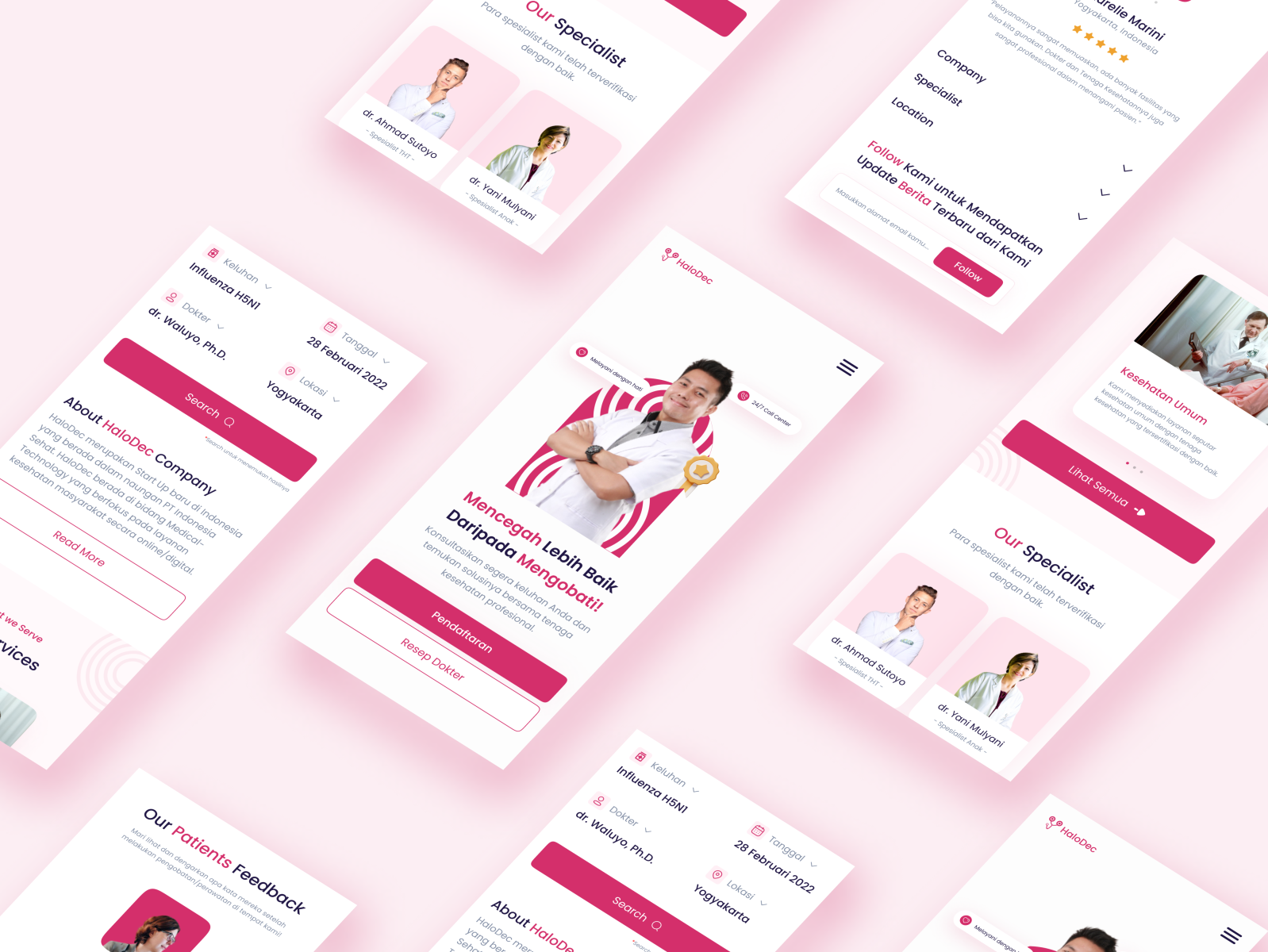 UI Design - Hospital Website (Mobile Version) by Tio Dwi Satrio on Dribbble