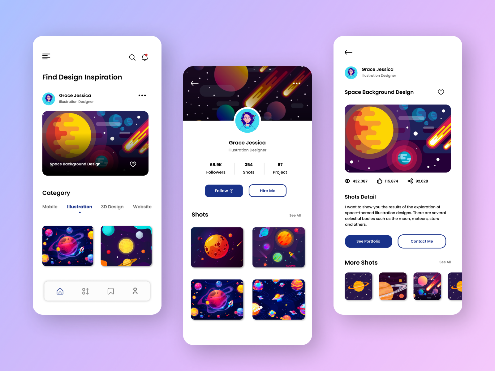 Design Inspiration App by Raihan Naufal on Dribbble