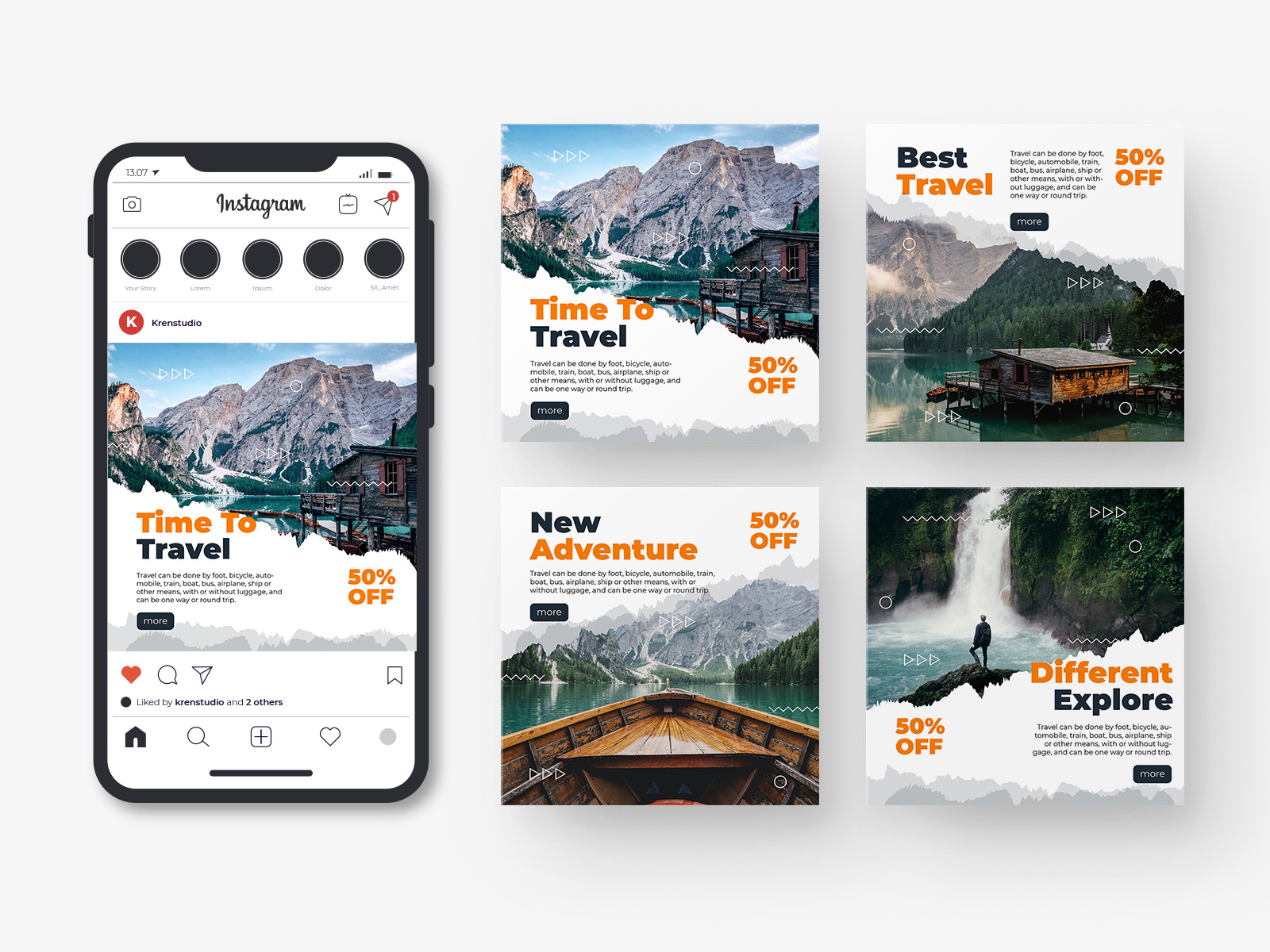 Traveler Social Media Post Design by Kren Studio on Dribbble