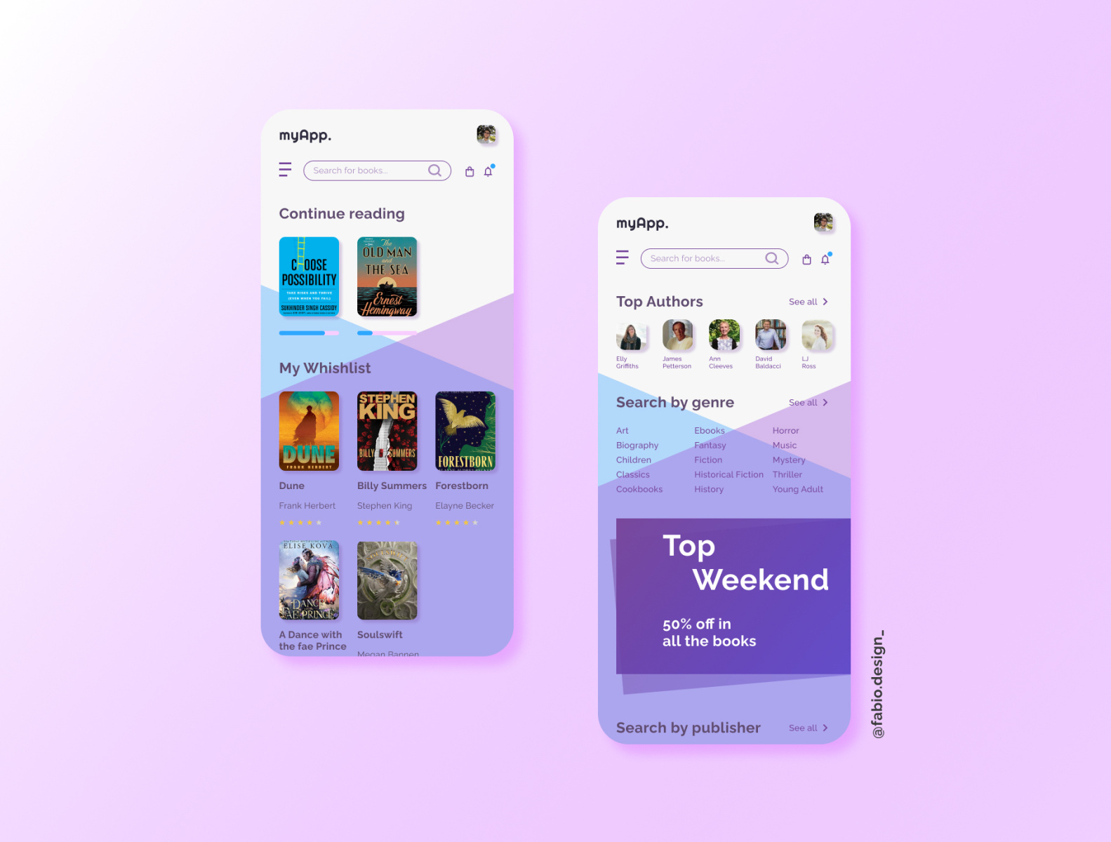 Book App by Fábio Almeida on Dribbble