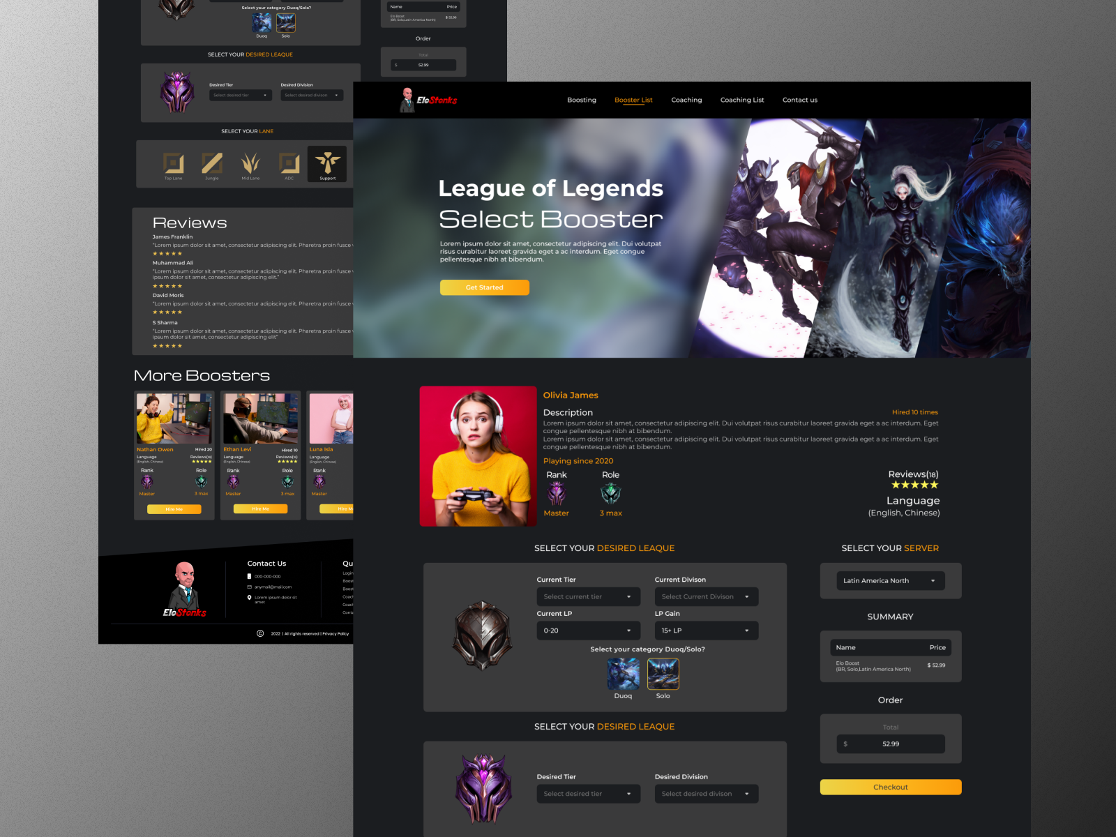 League of Legends UI UX Design(Rank Boosting) by Muhammad Arslan ...