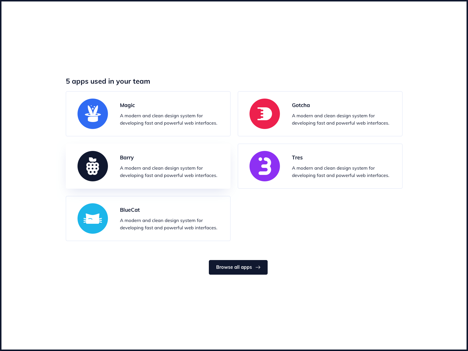 Apps List UI Design by Ildiko Gaspar on Dribbble