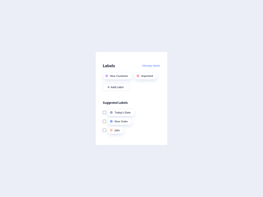 Labels UI Design by Ildiko Gaspar on Dribbble